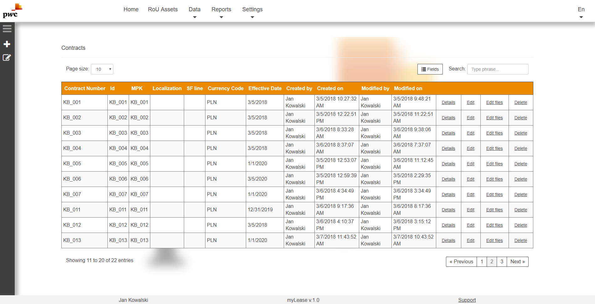 Lease Manager | Application for managing lease contracts and ...